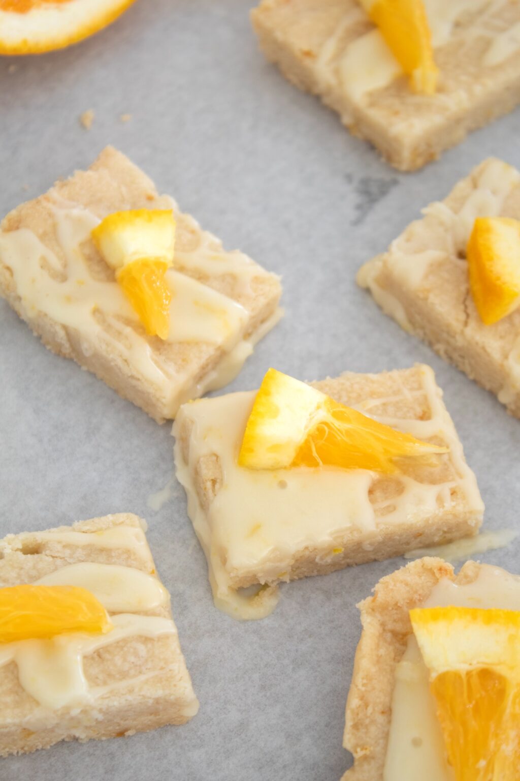 Orange Shortbread Bars - GigglingFork.com