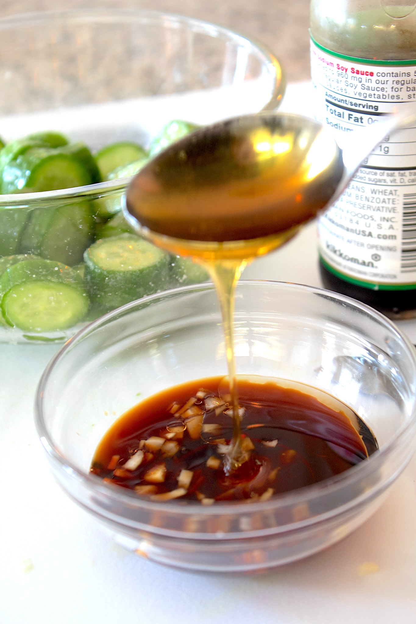 Asian Marinated Cucumbers - GigglingFork.com