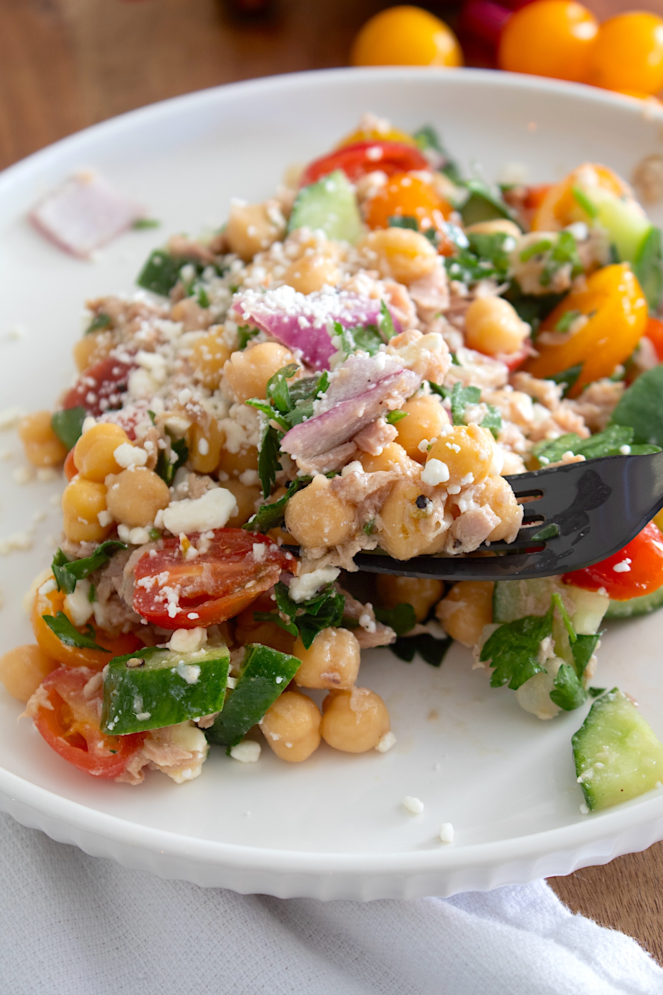 Greek Tuna Salad - GigglingFork.com